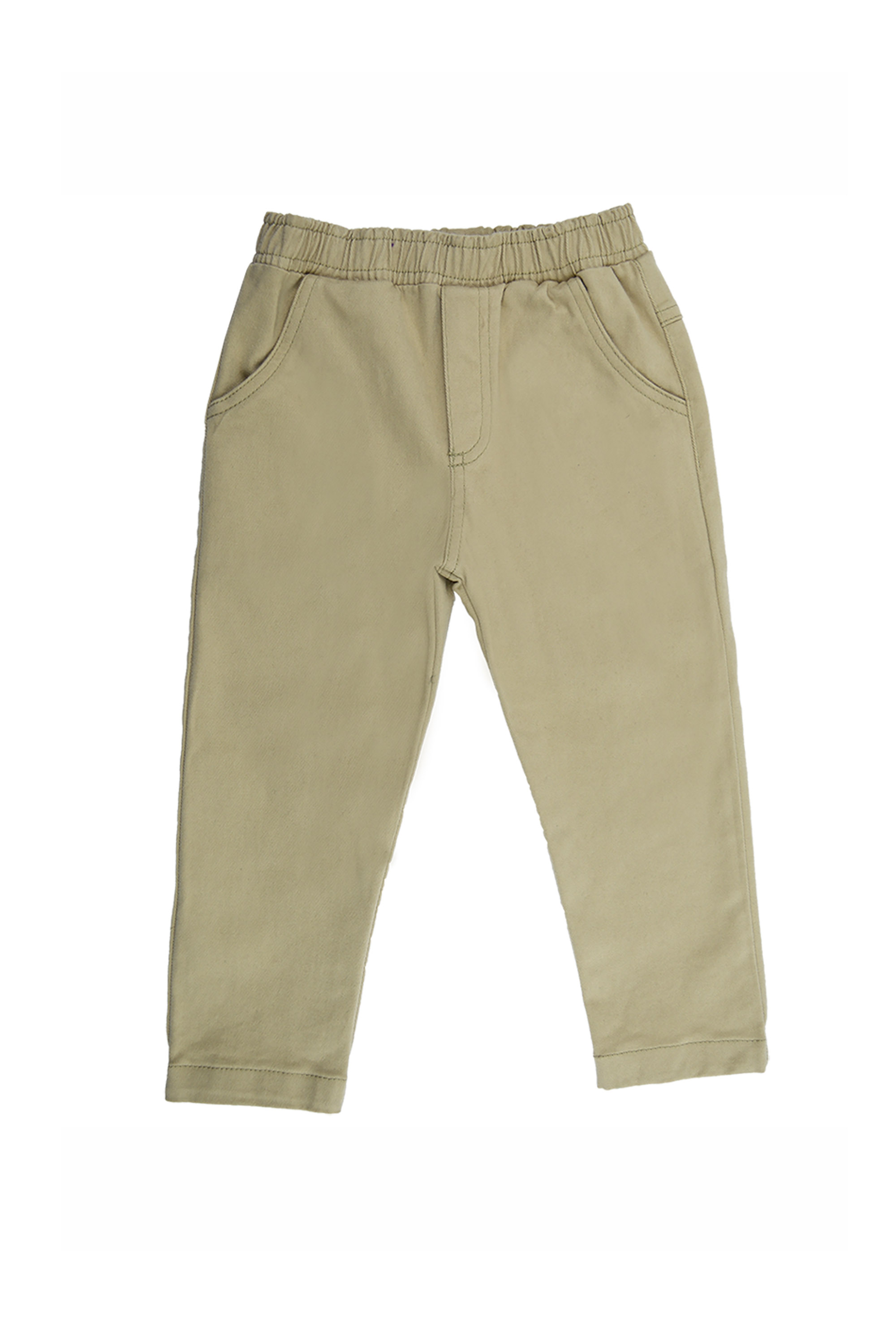 Calça em Sarja Bege Infantil Menino